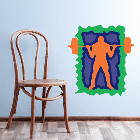 Weight Lifting Wall Decal - Vinyl Sticker - Car Sticker - Die Cut ...