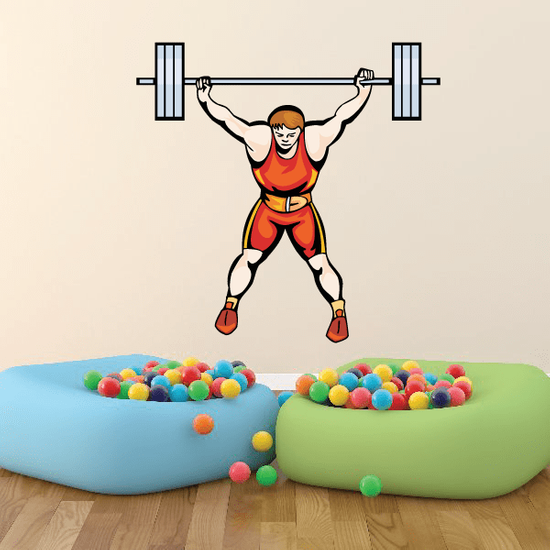 Weight Lifting Wall Decal - Vinyl Sticker - Car Sticker - Die Cut ...