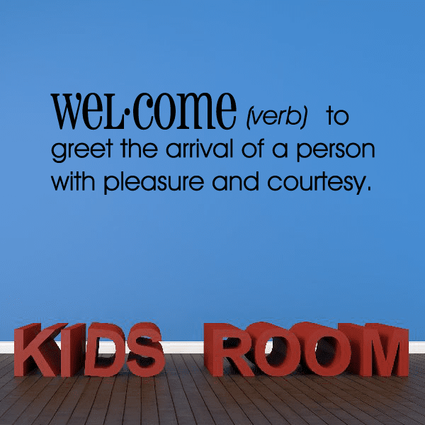 Welcome Definition Wall Decal