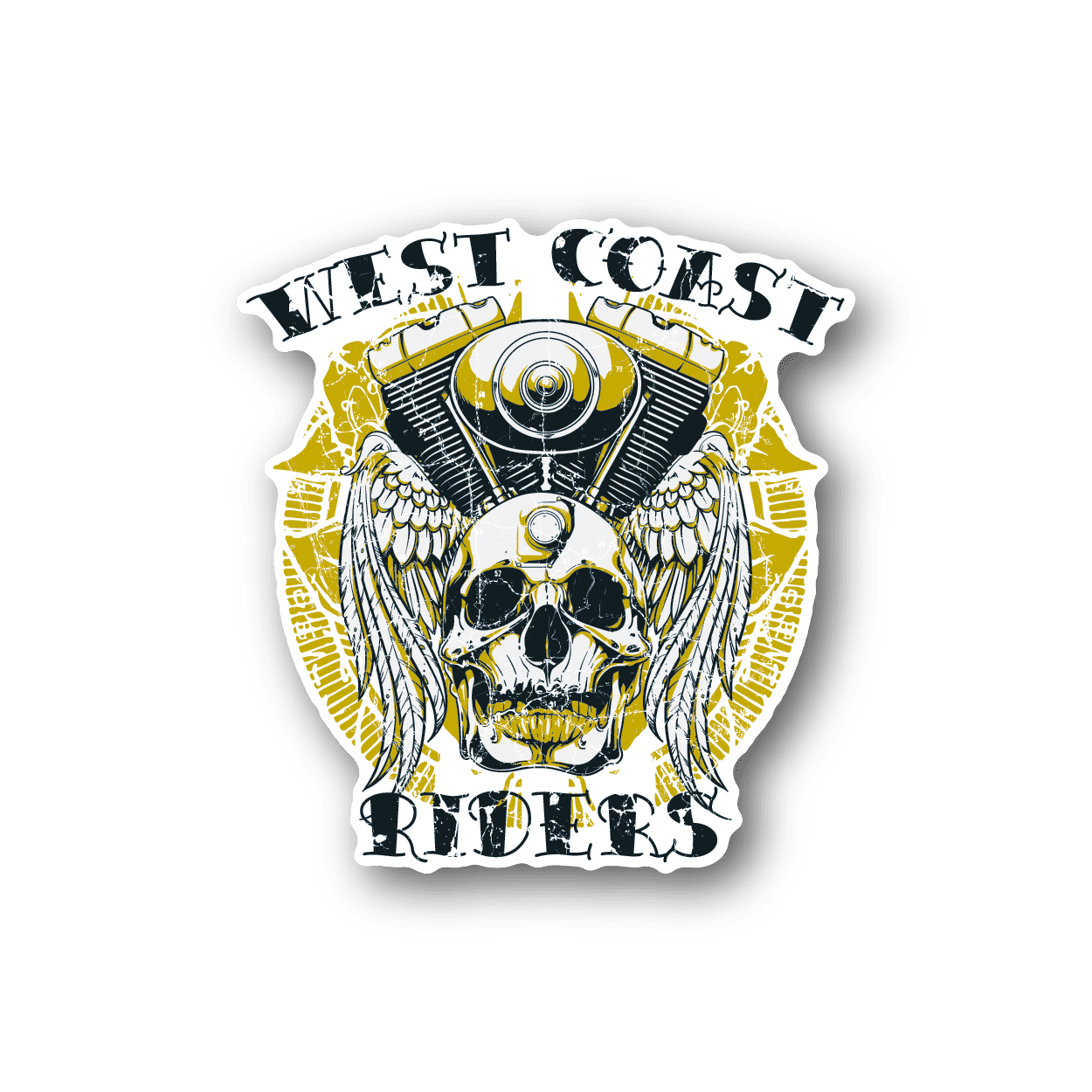 West Coast Riders Motorcycle Sticker