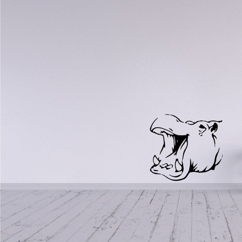 Wide Mouth Hippo Decal