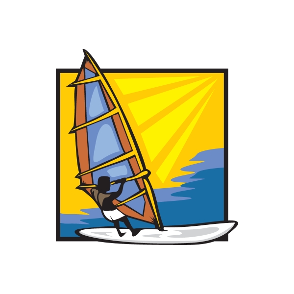 Wind surfing Wall Decal - Vinyl Sticker - Car Sticker - Die Cut Sticker ...