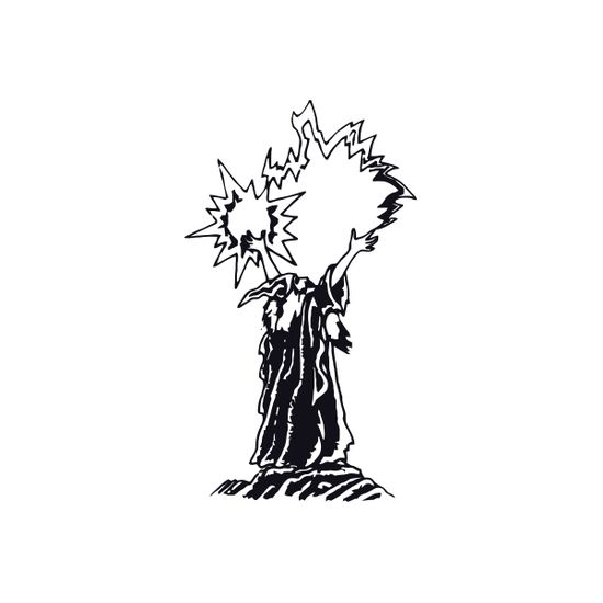 Wizard Zapping Crystal Ball Decal