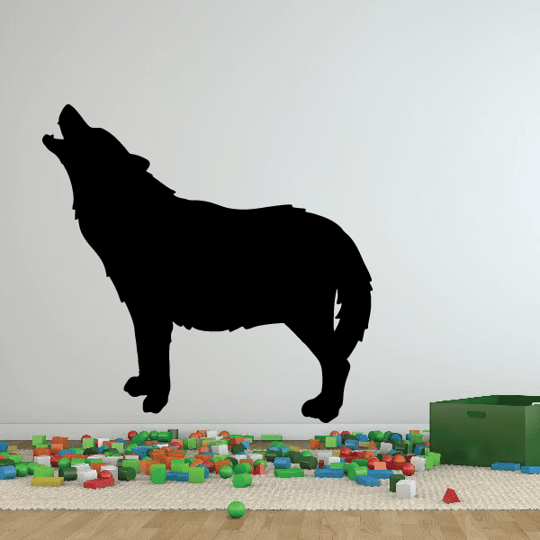 Wolf Howling Standing Decal