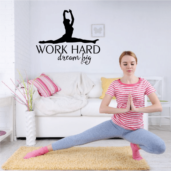 Work Hard Wall Decal - Vinyl Decal - Car Decal - Vd008