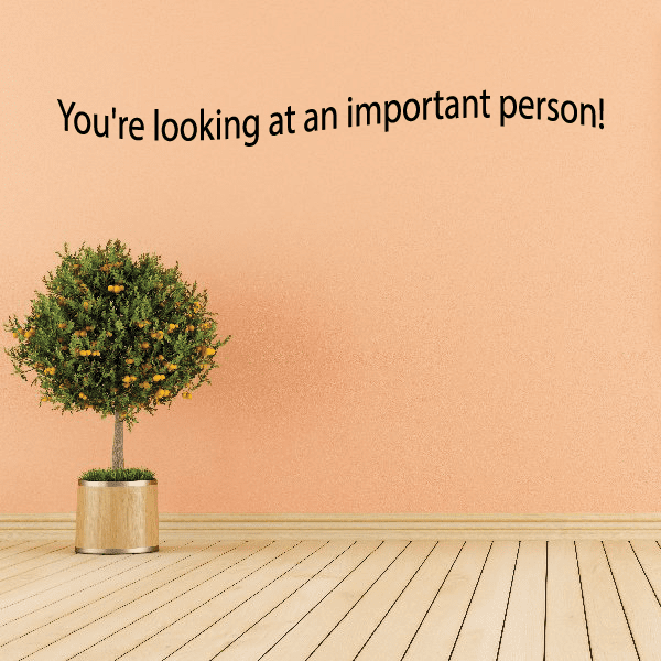 You are looking at an important person Wall Decal