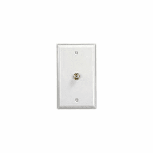 White Interior Cable TV Plate