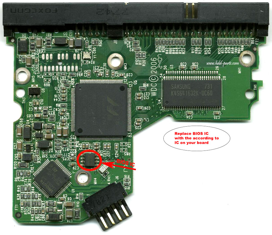 WD1600BB-00RDA0 2060-701292-002 REV A 2061-701292-B00 701292 WD1600BB ...