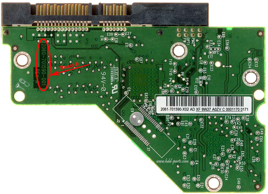 WD3200AAJS-56M0A0 2060-771590-001 REV P2 2061-771590-X02 771590 ...