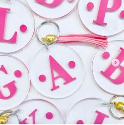 Personalized Acrylic Round Keychain