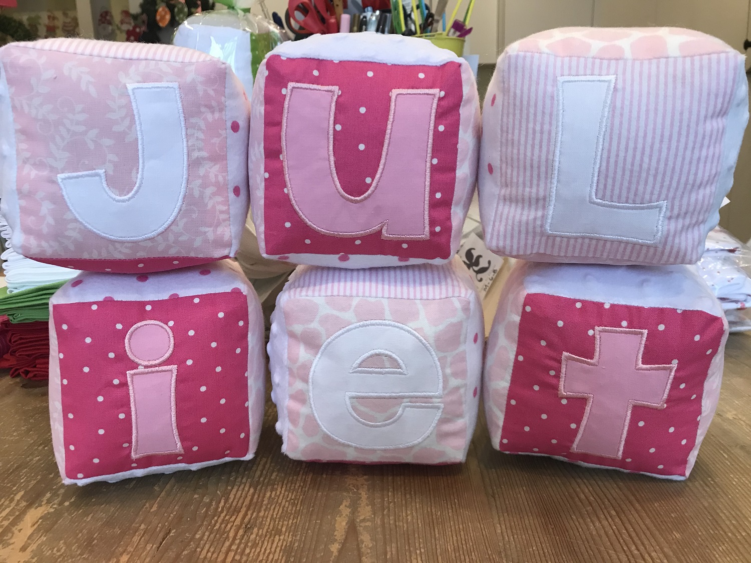 Fabric Baby Name Blocks