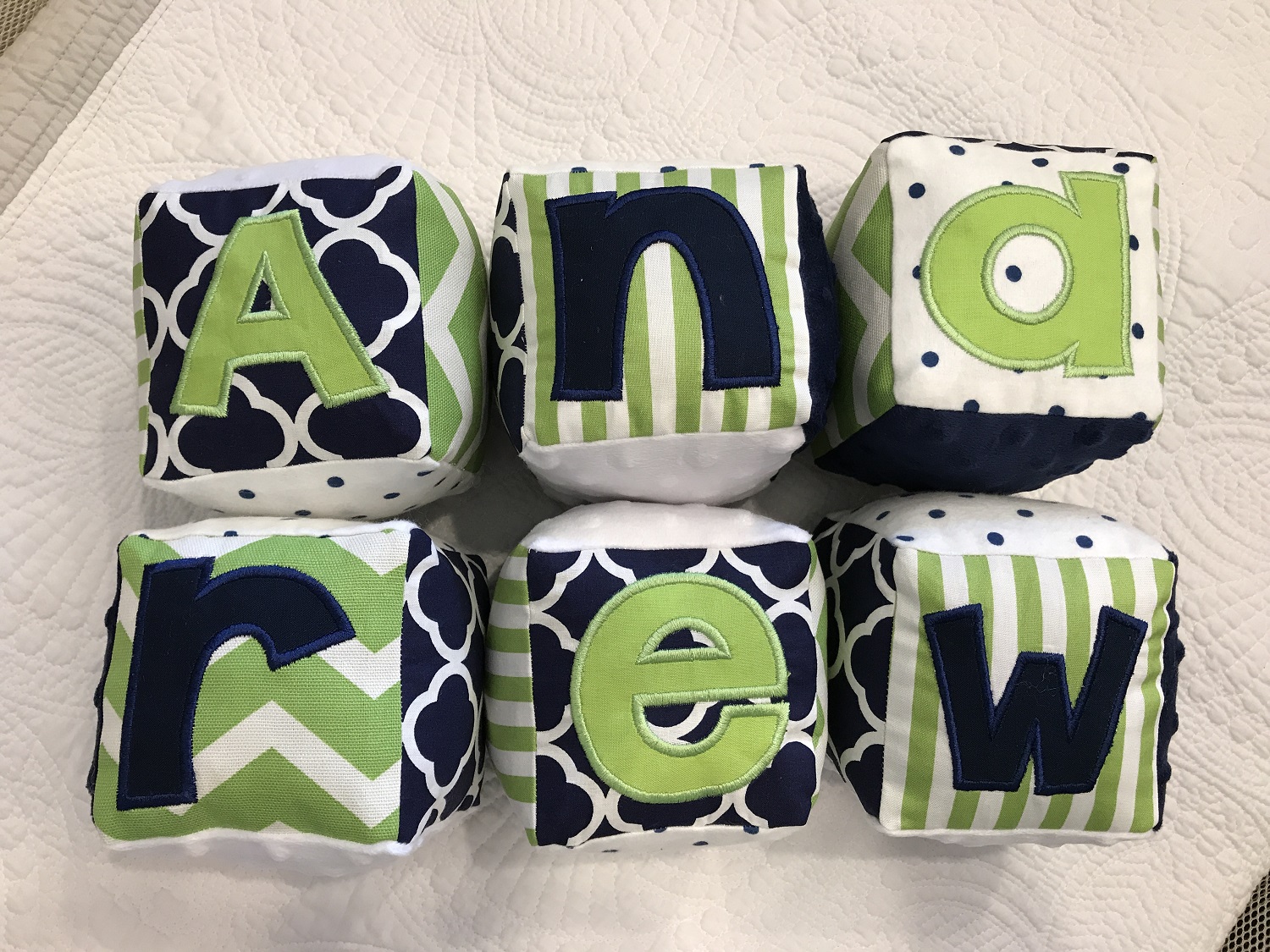 Fabric Baby Name Blocks