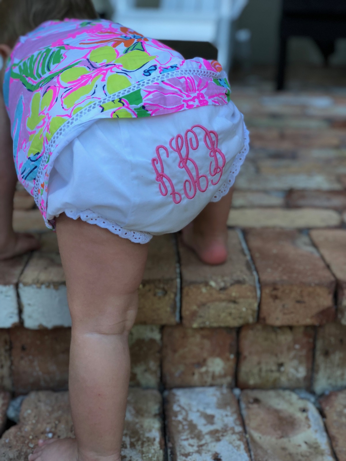 Monogrammed Baby Girl Bloomers