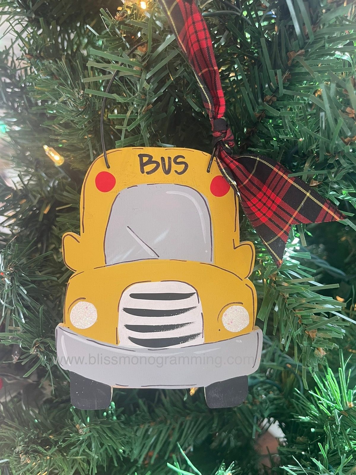 School Bus Christmas Ornament