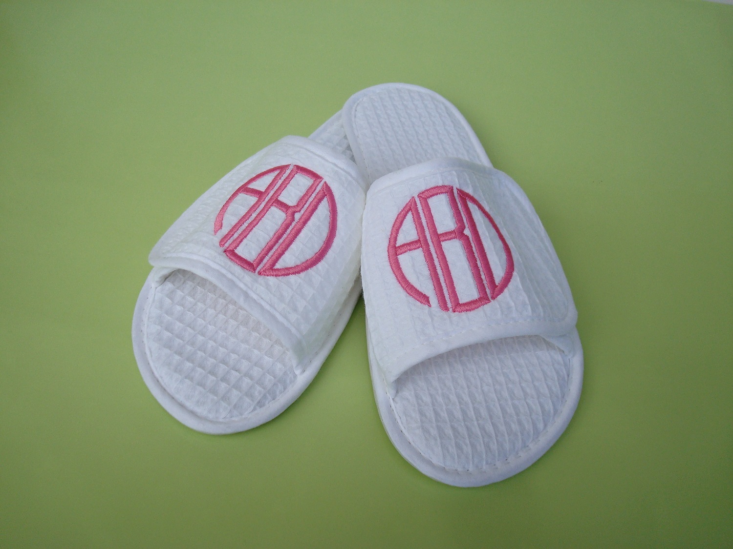 Monogrammed Spa Slippers