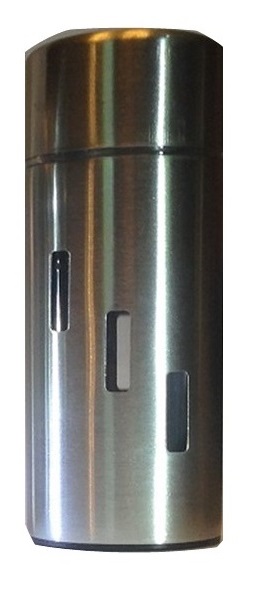 Stainless Steel Cocoa Shaker (Screen Grid - 7 oz.) with Windows