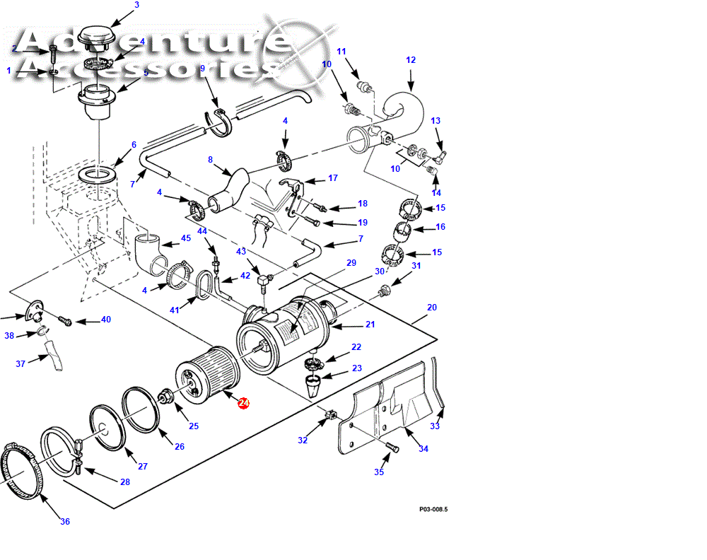 HUMMER H1 / HUMVEE AIR FILTER 12342870 2940-01-548-1183