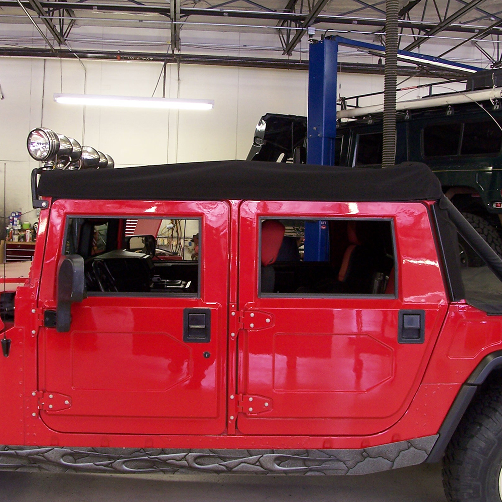 HUMMER H1 BIKINI TOP WITH REAR WINDOW BLACK ('98-'06) 6009720-B