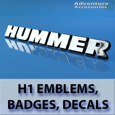 HUMMER H1 COMMON EMBLEMS, BADGES AND DECALS