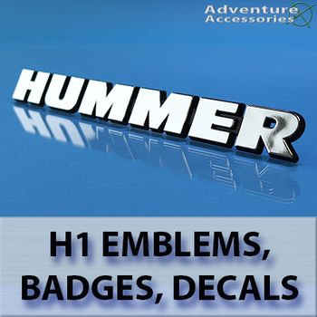 HUMMER H1 COMMON EMBLEMS, BADGES AND DECALS