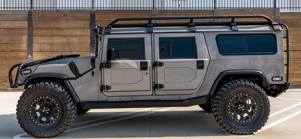 Hummer H1 Search & Rescue 6' Roof Rack (Textured Black Floor Slats)