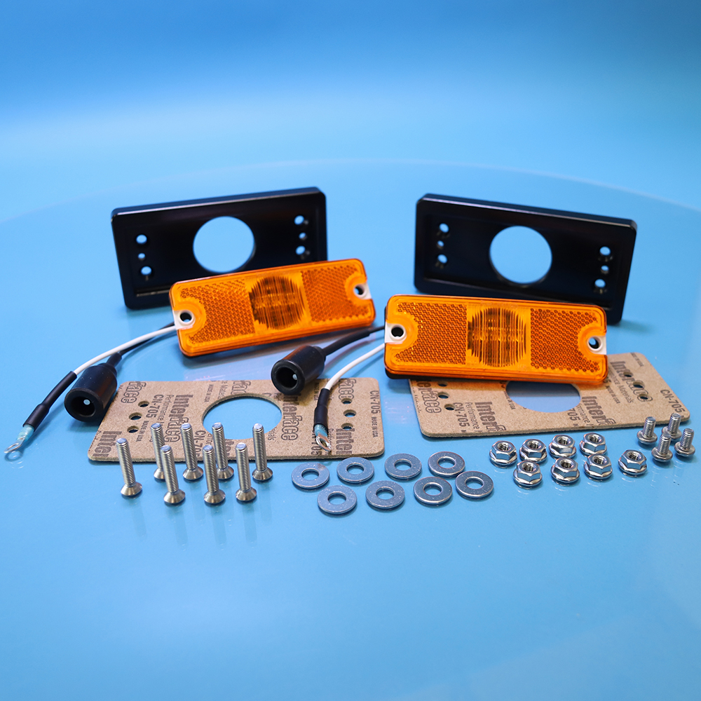 HUMMER H1 LED FRONT MARKER LIGHT KIT WITH BILLET ALUMINUM BEZELS ('92 ...