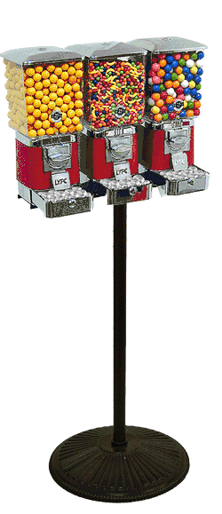 LYPC Tough Pro Triple Gumball Candy Machine "With Secure Cash Box"