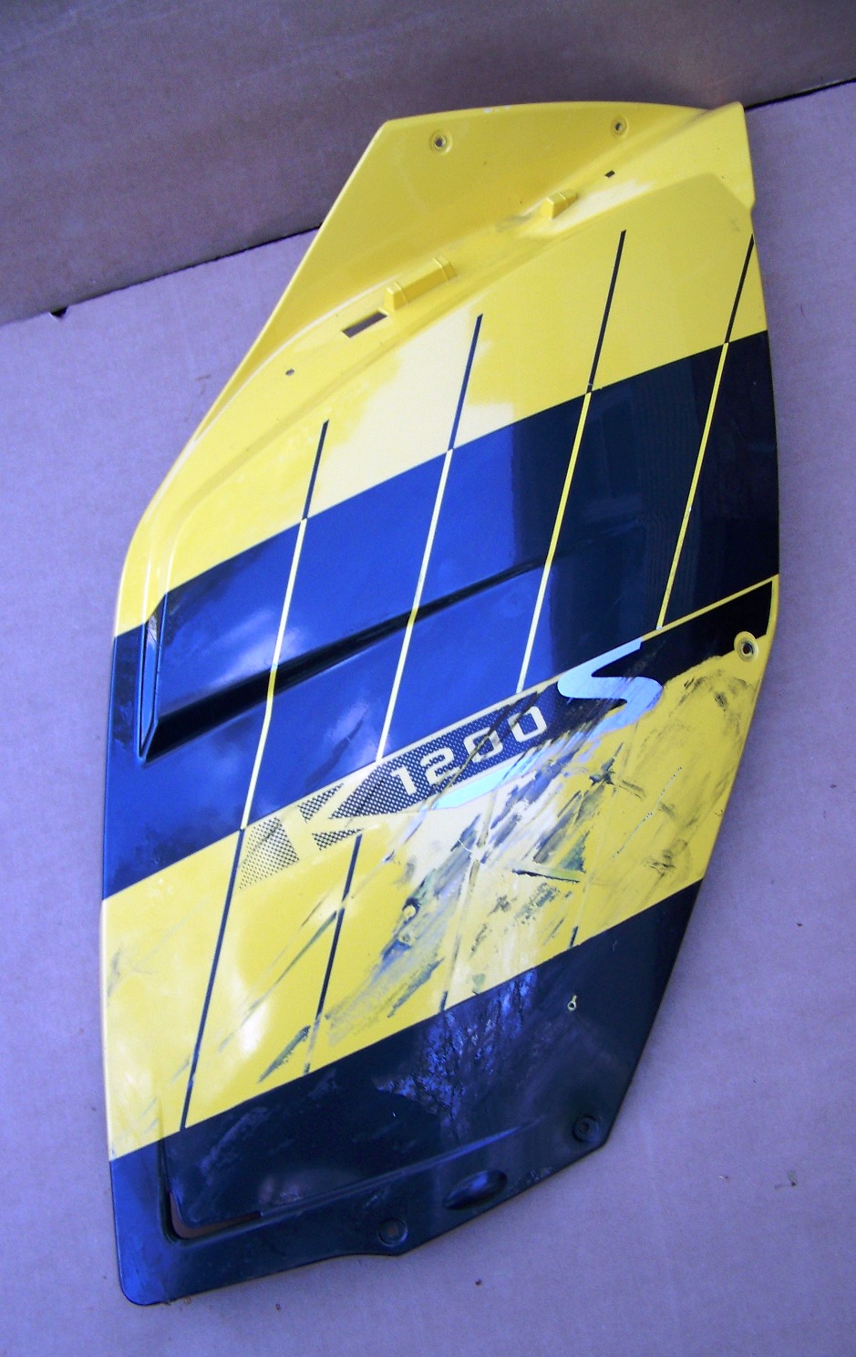 K1200S Right Side Fairing Panel, Yellow/Black