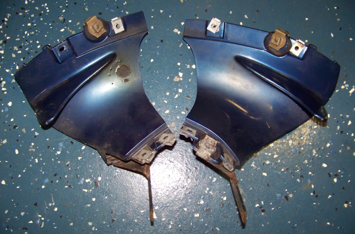 R1100/1150RT Left & Right Side Shark Fins & Brackets, Sinus Blue
