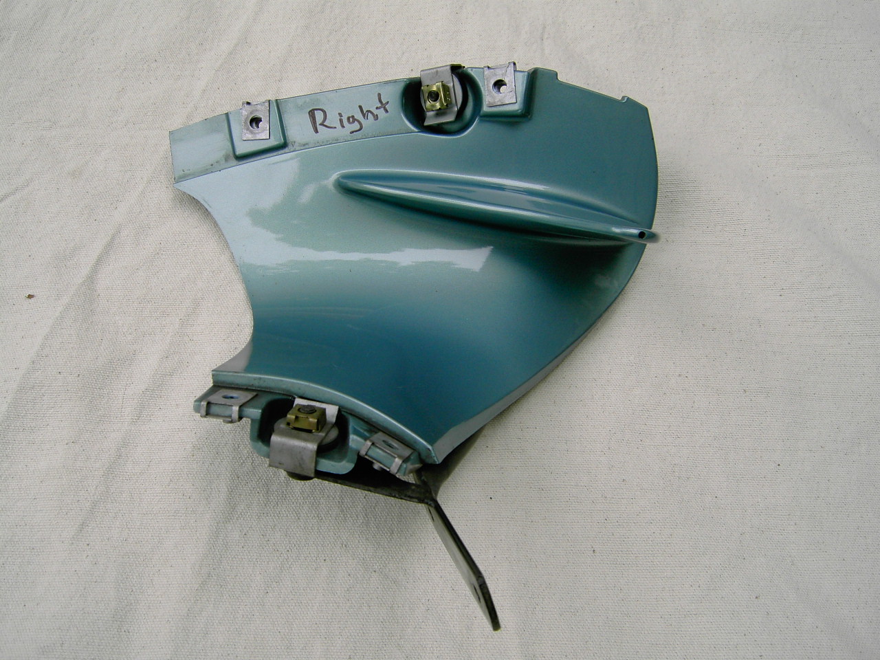 R1100/1150RT Right Side Shark Fin & Bracket, Opal Blue (745)