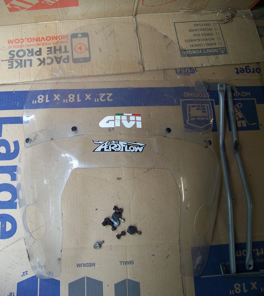 R1100GS AeroFlow Two Piece Windshield System, Clear