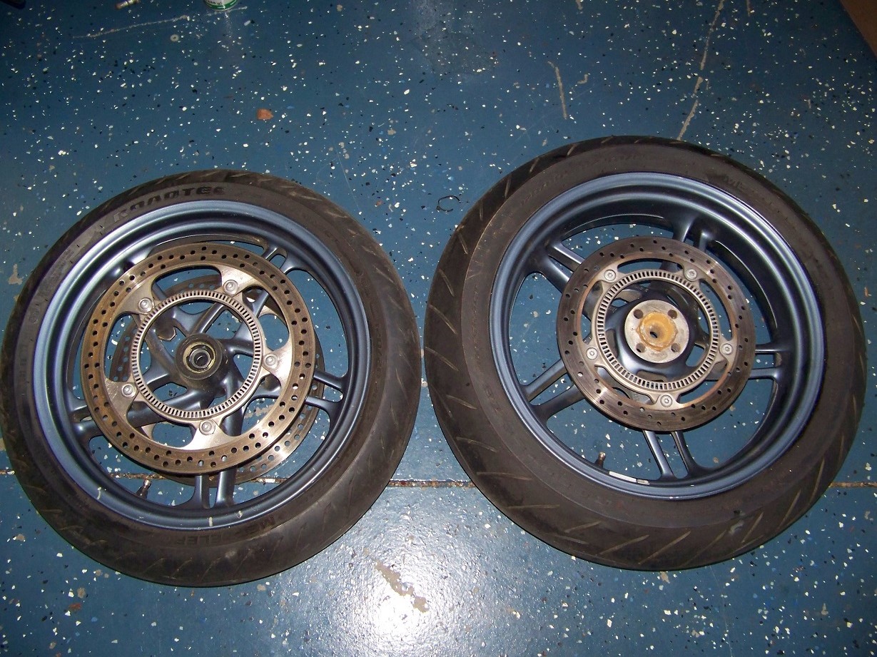 R1150RT/ RS/R Front & Rear Wheel Set W/ Rotors & ABS Rings, Ferro Finish