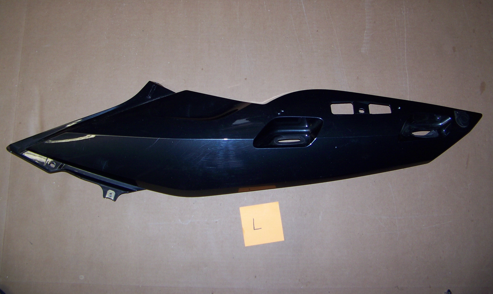 R1200RT Left Rear Panel, Dark Graphite Metallic