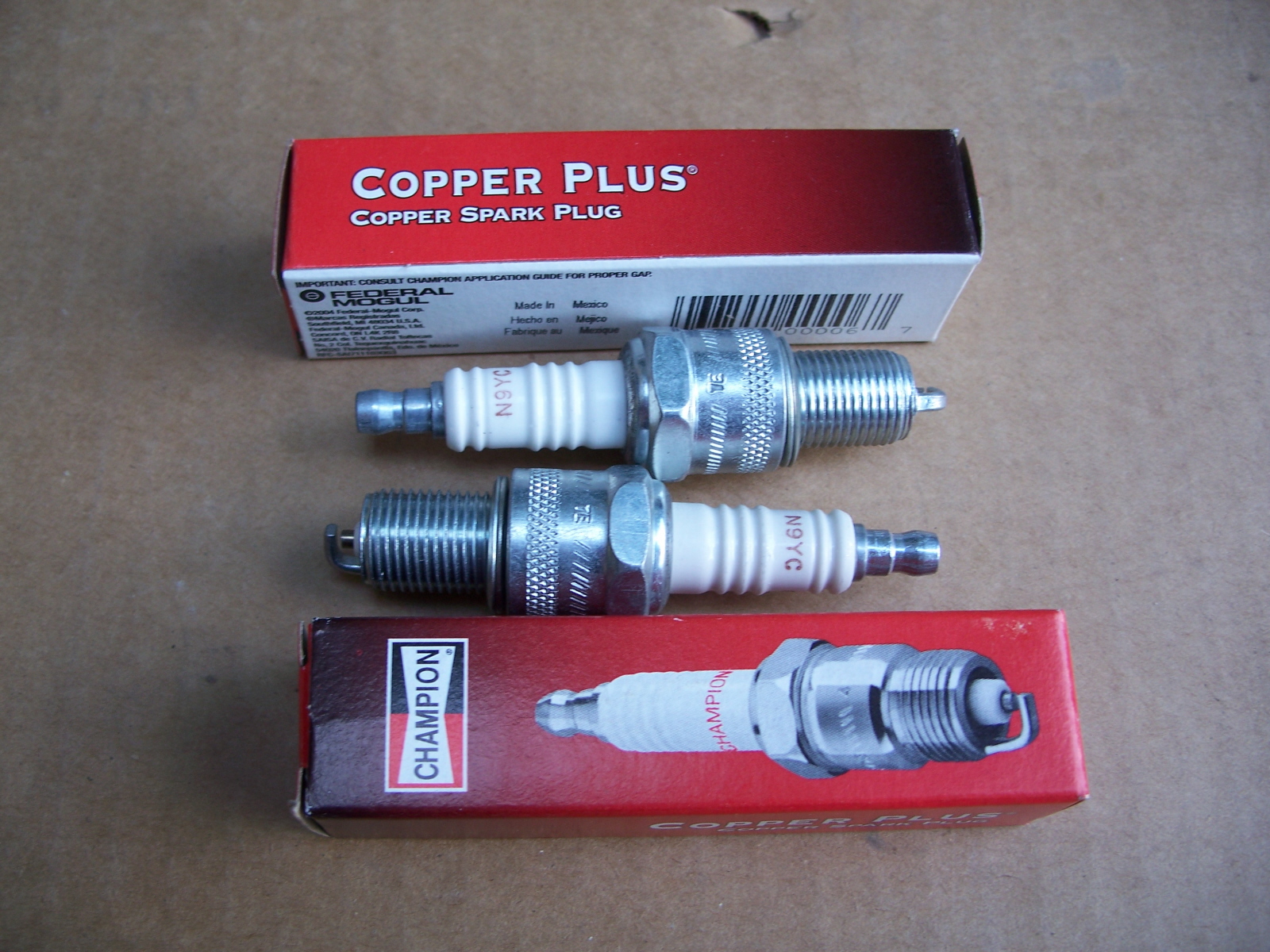 Set Of 2 Champion N9YC ( Same As Bosch W7DC) Spark Plugs