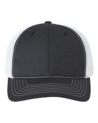 BLACK/WHITE TWILL FRONT MESH BACK MADE IN USA CAP