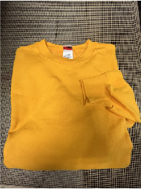 UNION LINE GOLD CREWNECK SWEAT SHIRT - UNION MADE IN USA