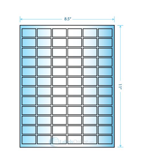 1" x 1" Laser & Inkjet Printable Label w/Template; 80 Up