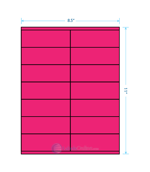 4.25" x 1.5" Laser & Inkjet Printable Label; 14 Up