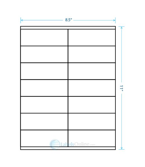 4.25" x 1.5" Laser & Inkjet Printable Label; 14 Up