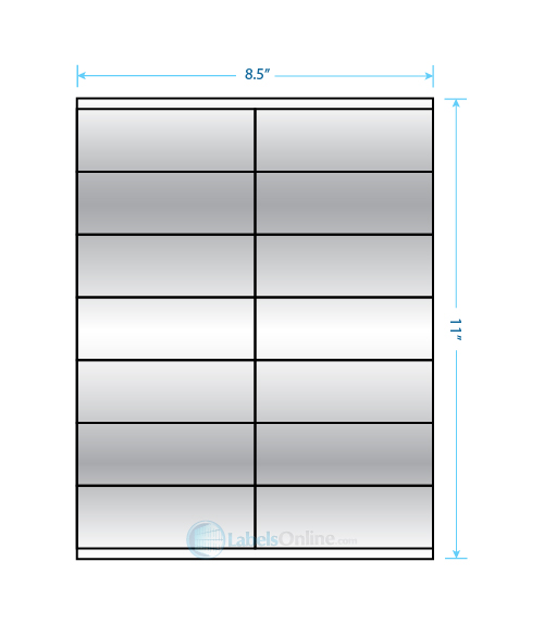4.25" x 1.5" Laser & Inkjet Printable Label; 14 Up
