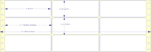 4" x 1-7/16" - Pinfed Blank EDP Label