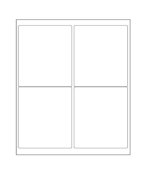 4" x 5" Laser / Inkjet Labels; 4 up; White