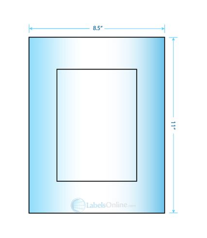 5" x 7" Laser & Inkjet Printable Label w/Template; 1 Up