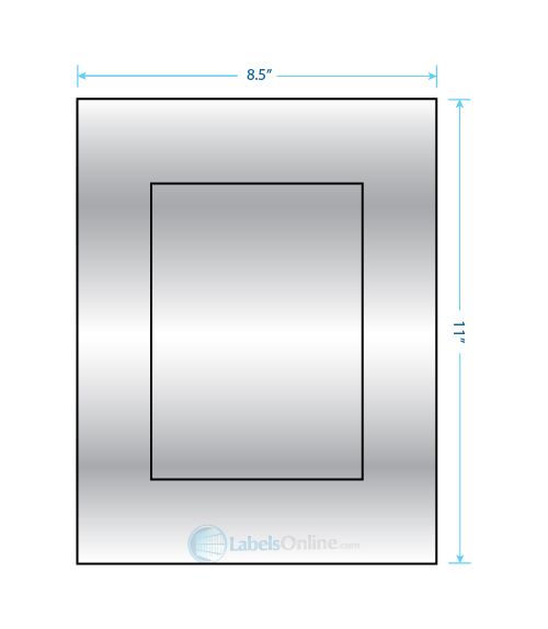 5" x 7" Laser & Inkjet Printable Label w/Template; 1 Up