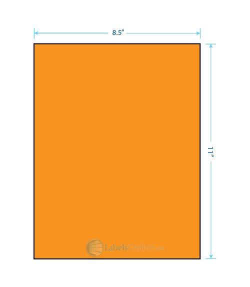 8.5" x 11" Laser & Inkjet Printable Label; Back Slits