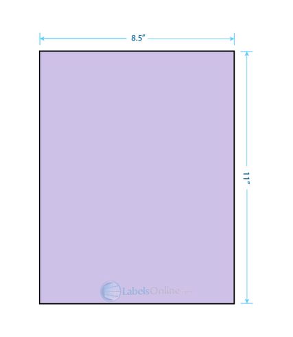 8.5" x 11" Laser & Inkjet Printable Label; Back Slit