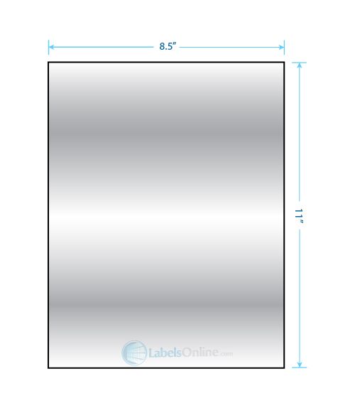 8.5" x 11" Laser & Inkjet Printable Label; Back Slit