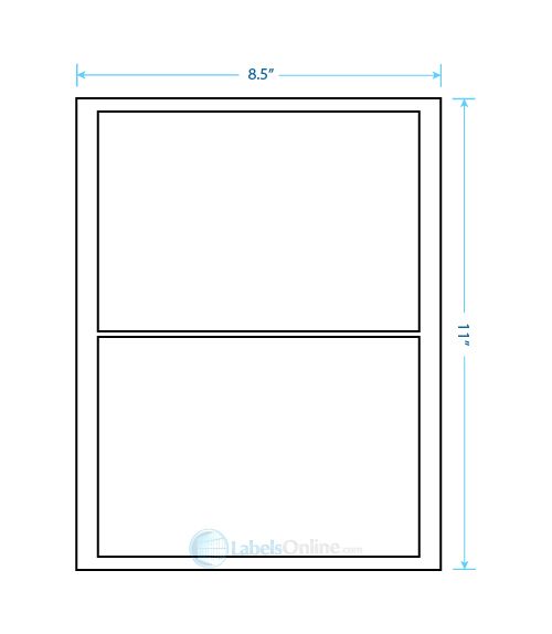 8" x 3.5" Laser & Inkjet Printable Label w/Template; 3 Up