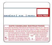 CAS LP-1000N Non-UPC w/Safe Handling Scale Labels