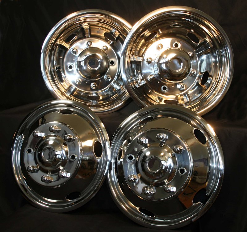 1999-2002 FORD F450-F550-E550 19.5 8 LUG WHEEL SIMULATORS FULL SET